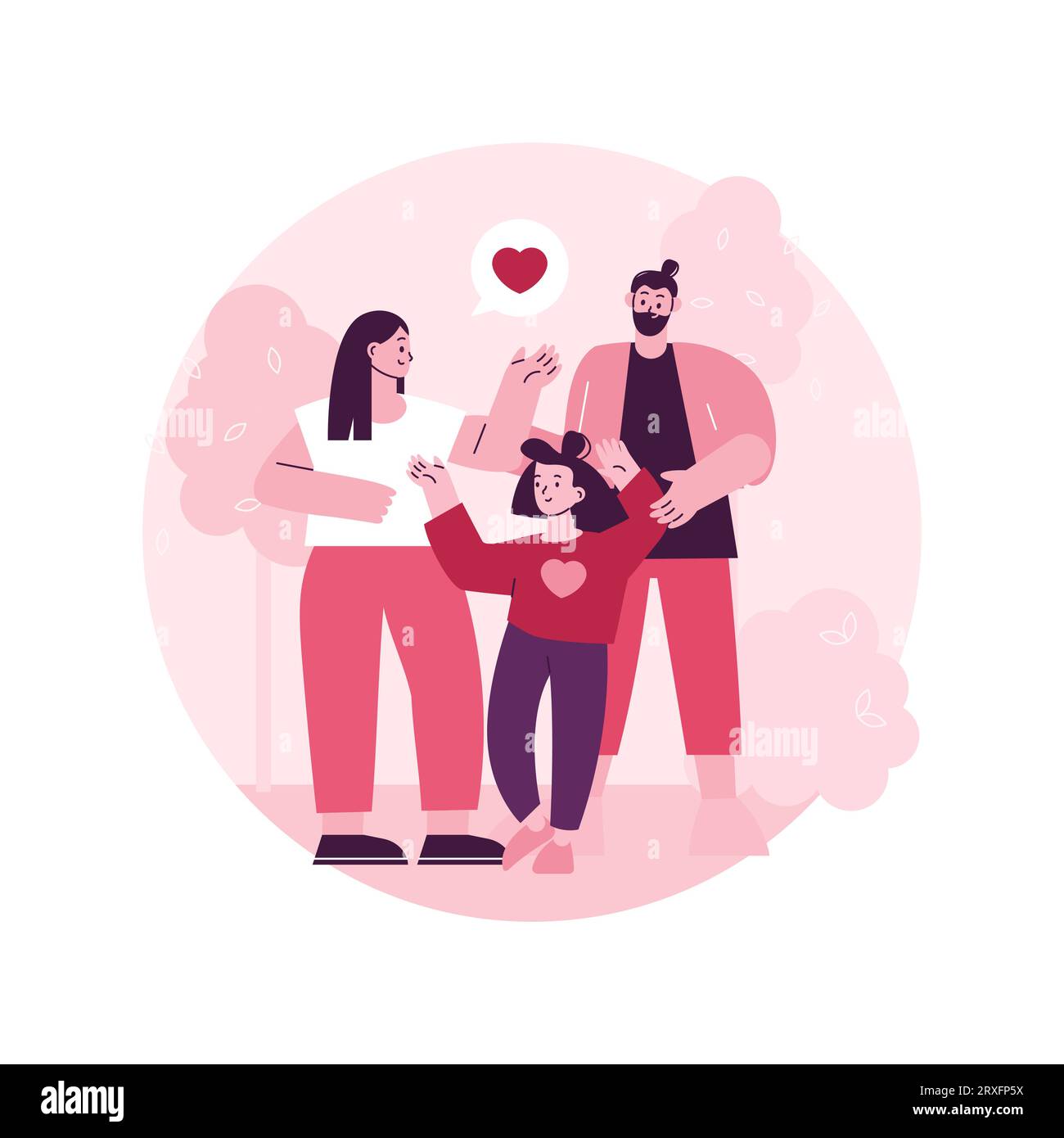 Foster parent abstract concept vector illustration. Foster care, father ...