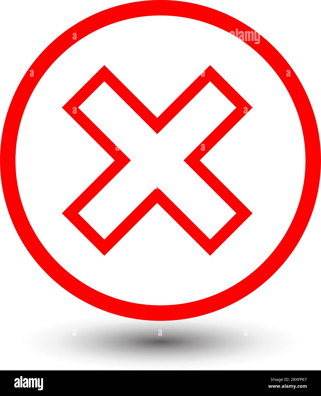 checkmark and x or confirm and deny circle icon button Stock Vector ...