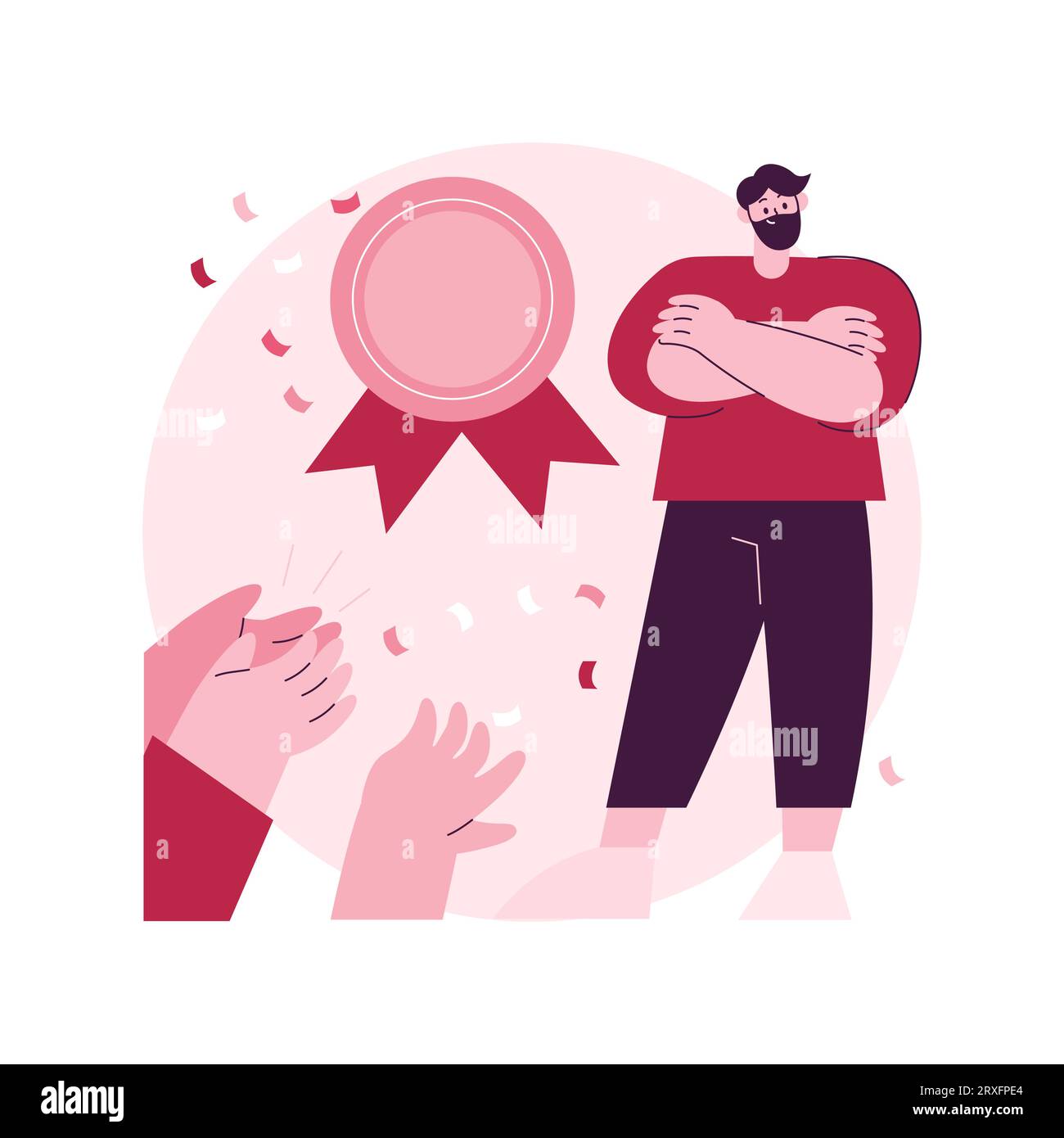 Honour abstract concept vector illustration. Show esteem, achievement ...