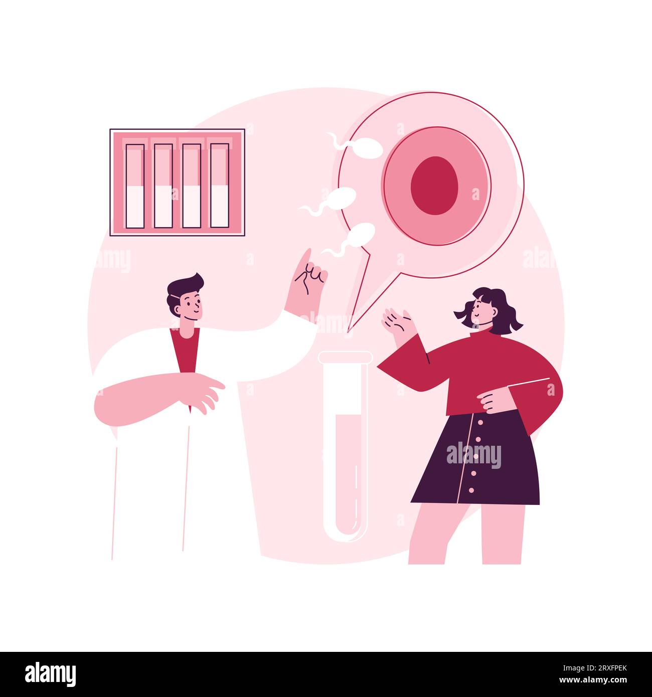 Test tube fertilization abstract concept vector illustration. Test tube ...