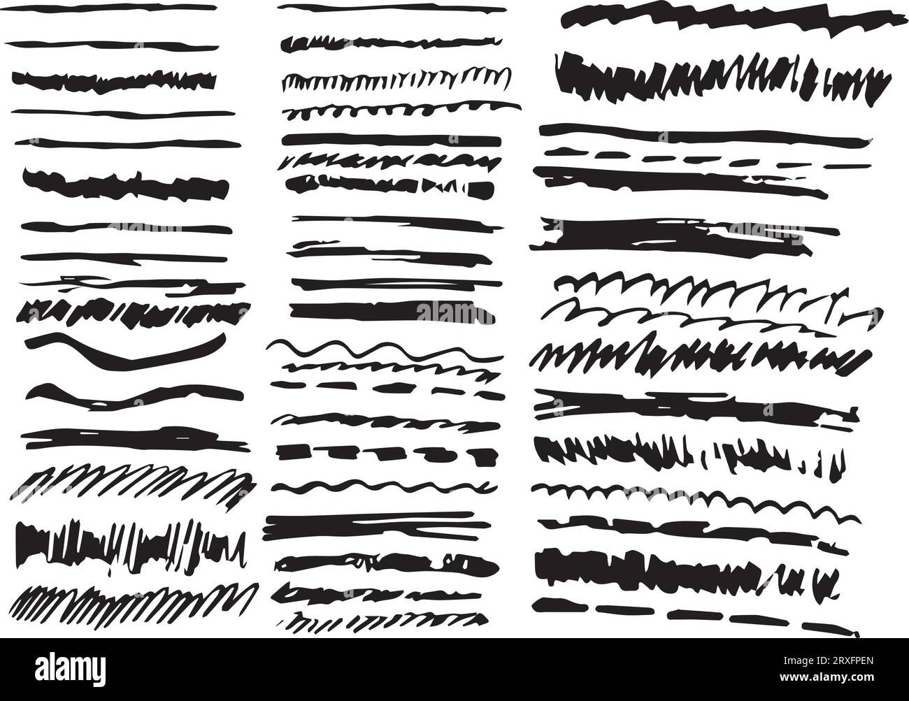 Set of different wave Line Dividers for apps and web, thin line design vector illustration Stock ...