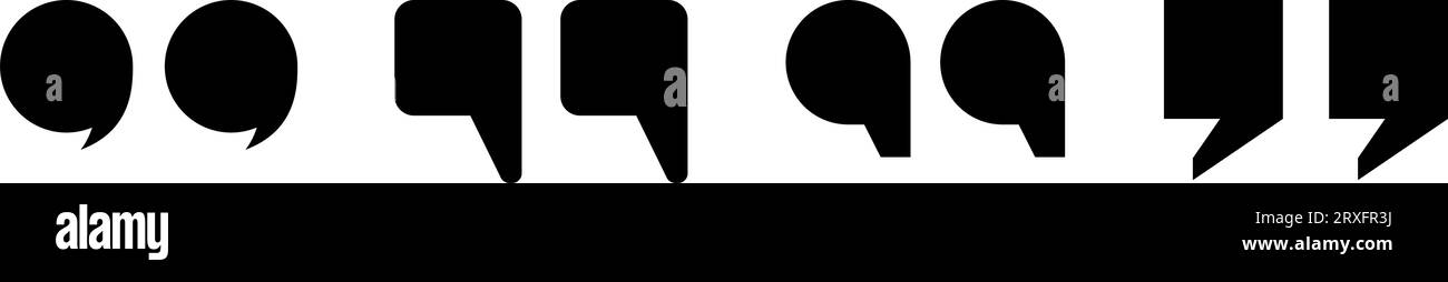 Set of Quotation Marks for apps and web, flat design vector ...