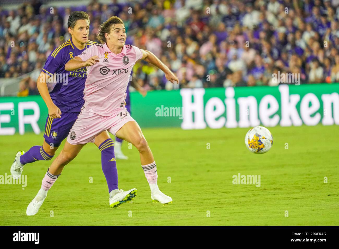 Orlando, Florida, USA, September 24, 2023, Inter Miami player Benjamin ...