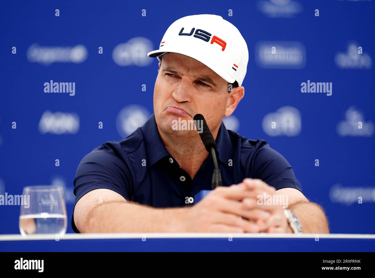 USA Captain Zach Johnson during the captains press conference at the ...