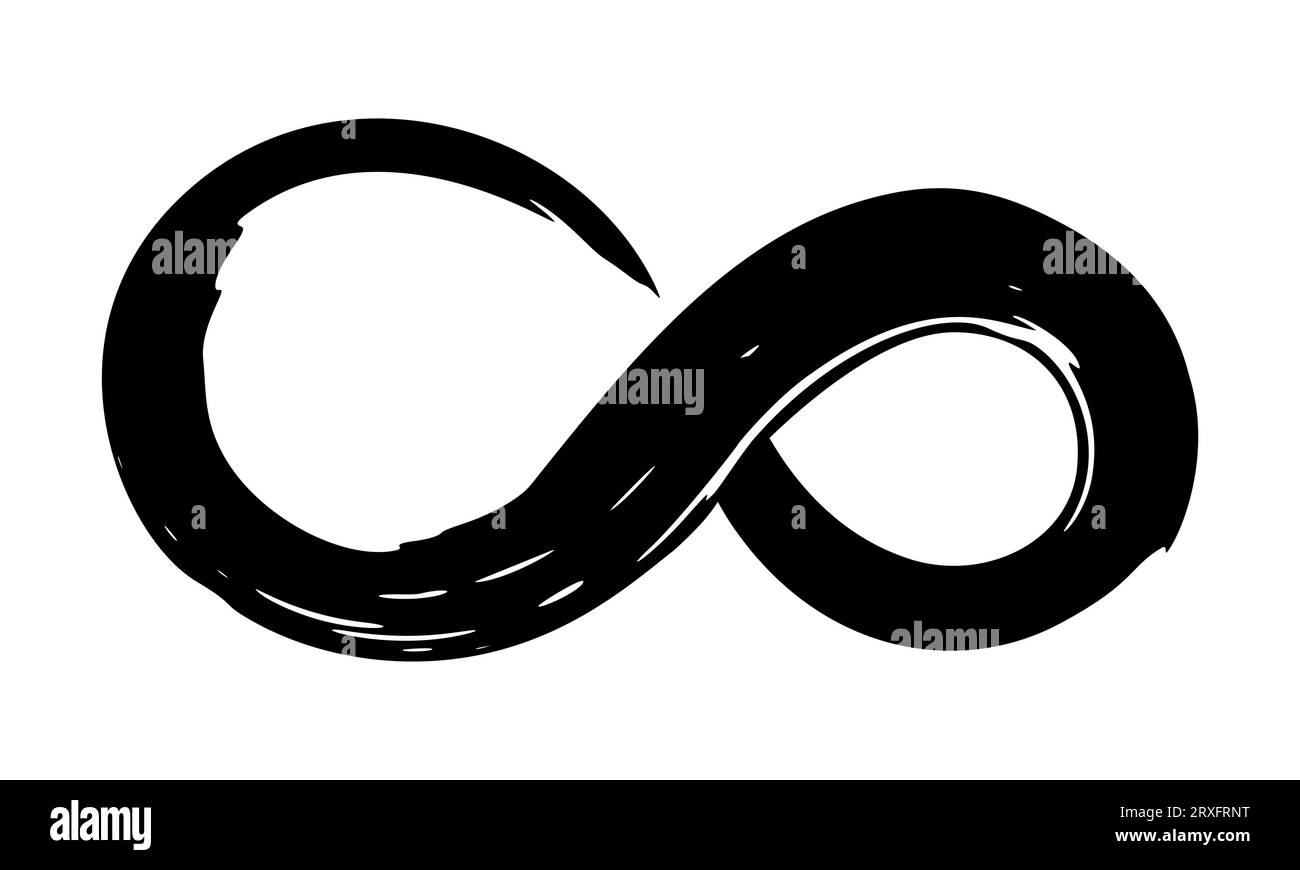Infinity symbol hand painted with ink brush stroke Stock Vector Image ...