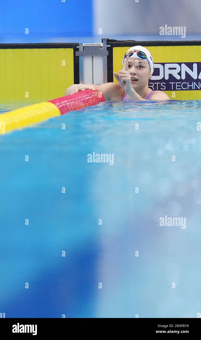 Hangzhou, China's Zhejiang Province. 25th Sep, 2023. Yu Yiting of China ...