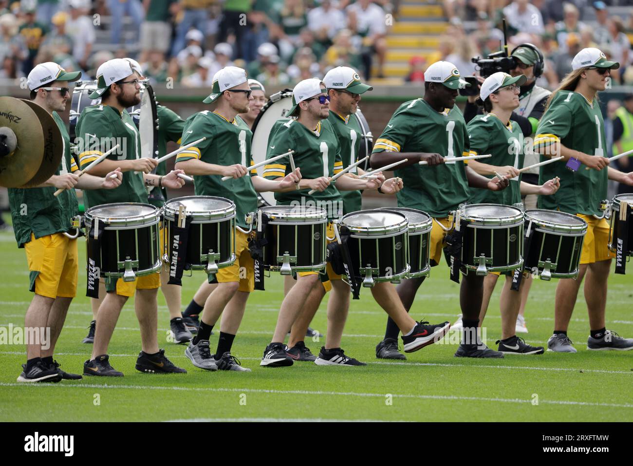 Green Bay Packers Tundra Line band during an NFL football game Sunday ...