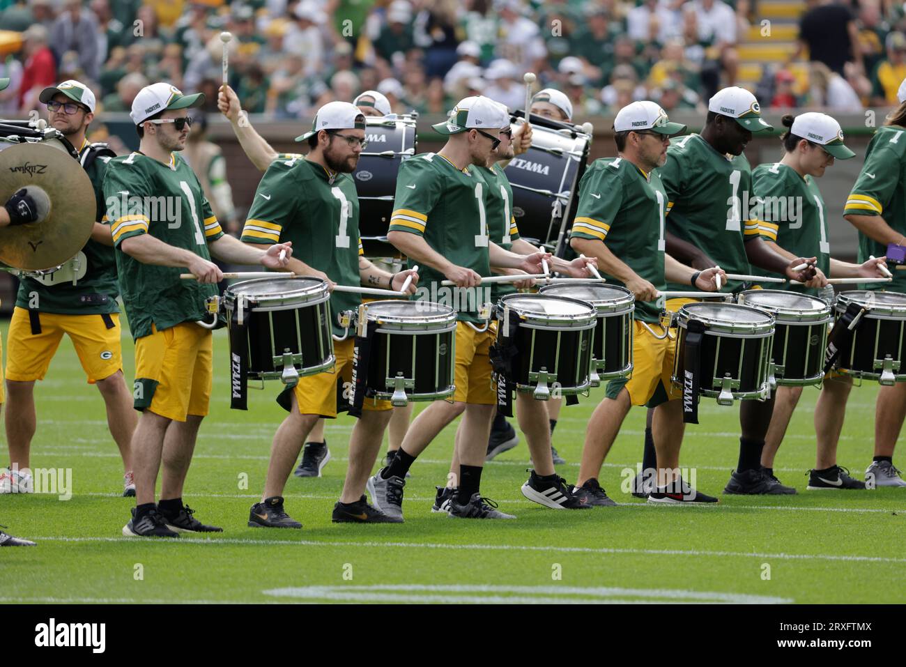 Green Bay Packers Tundra Line band during an NFL football game Sunday ...