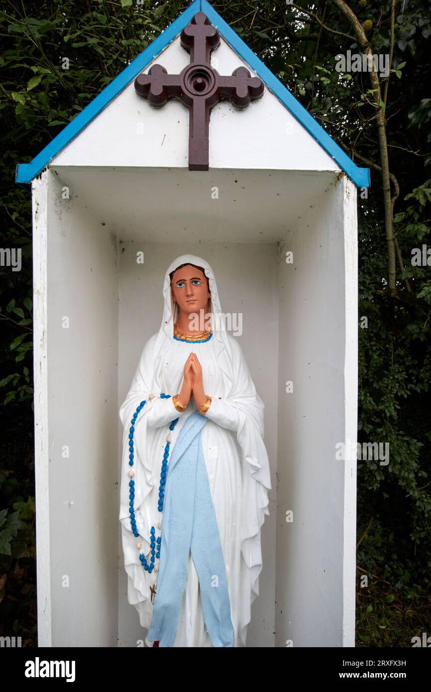 shrine to the virgin mary or marian shrine by the towpath in ...