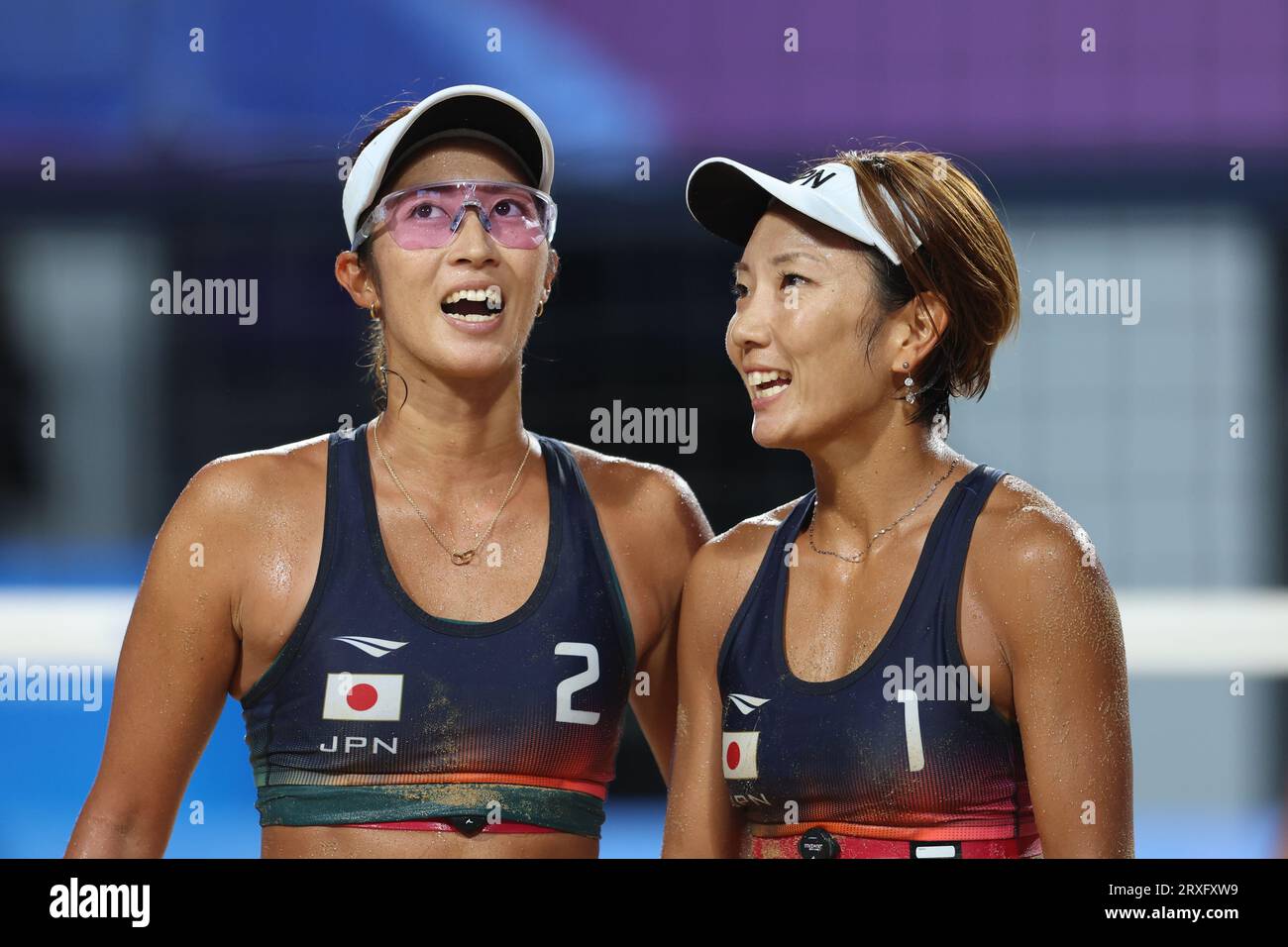 Ningbo, China's Zhejiang Province. 25th Sep, 2023. Ishii Miki (R)/Mizoe ...