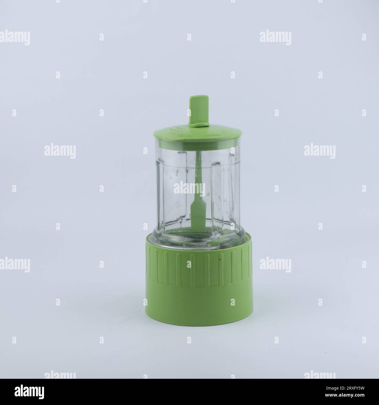 green blender isolated on a white background Stock Photo - Alamy