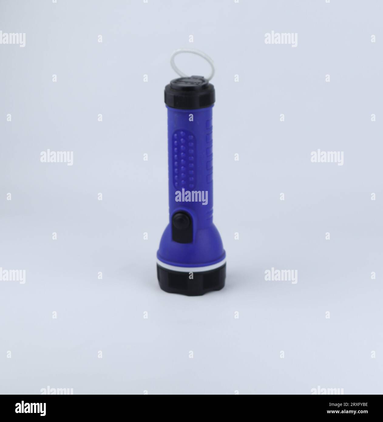 blue flashlight isolated on a white background Stock Photo - Alamy