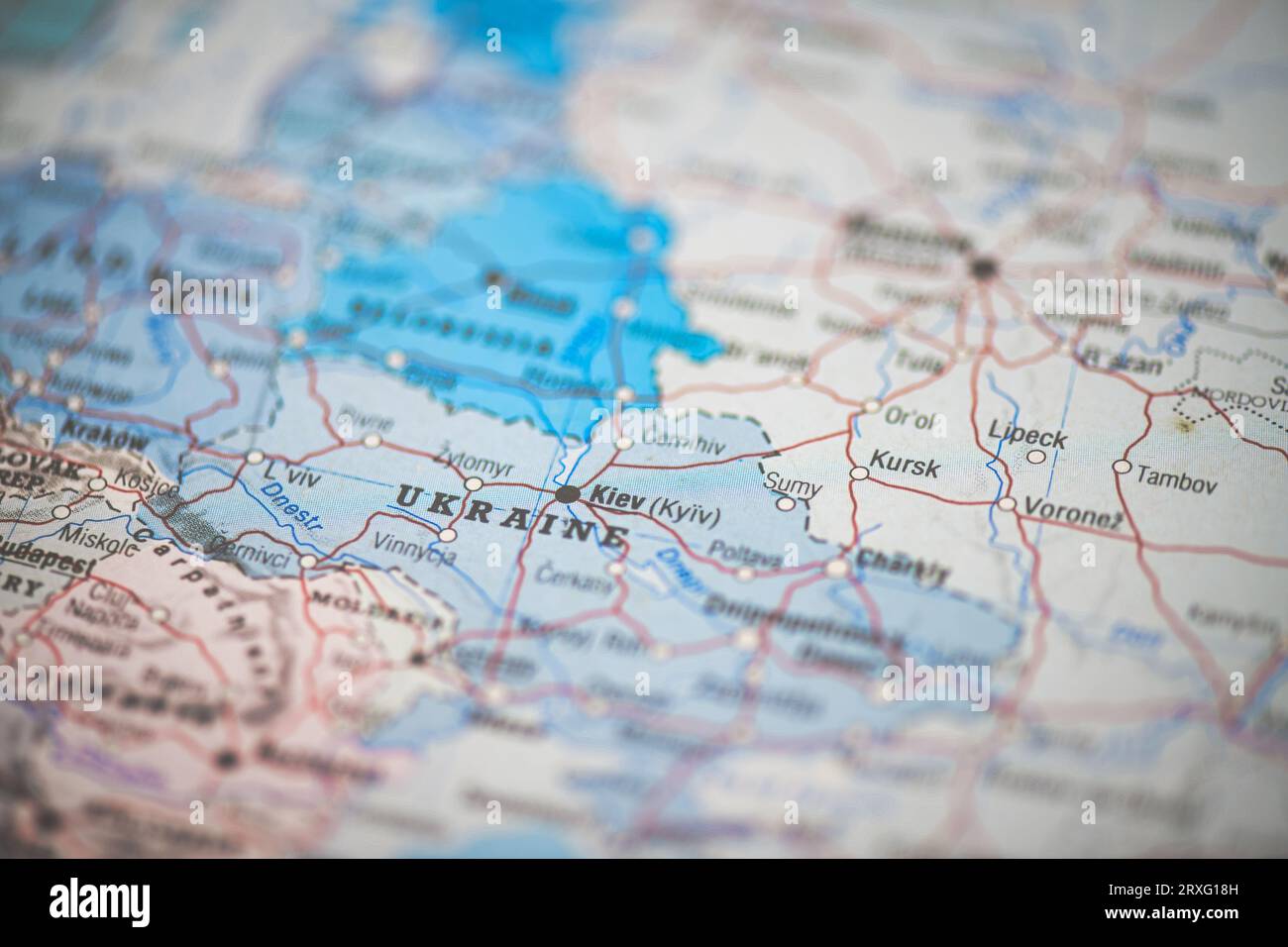 Kiev on map hi-res stock photography and images - Alamy