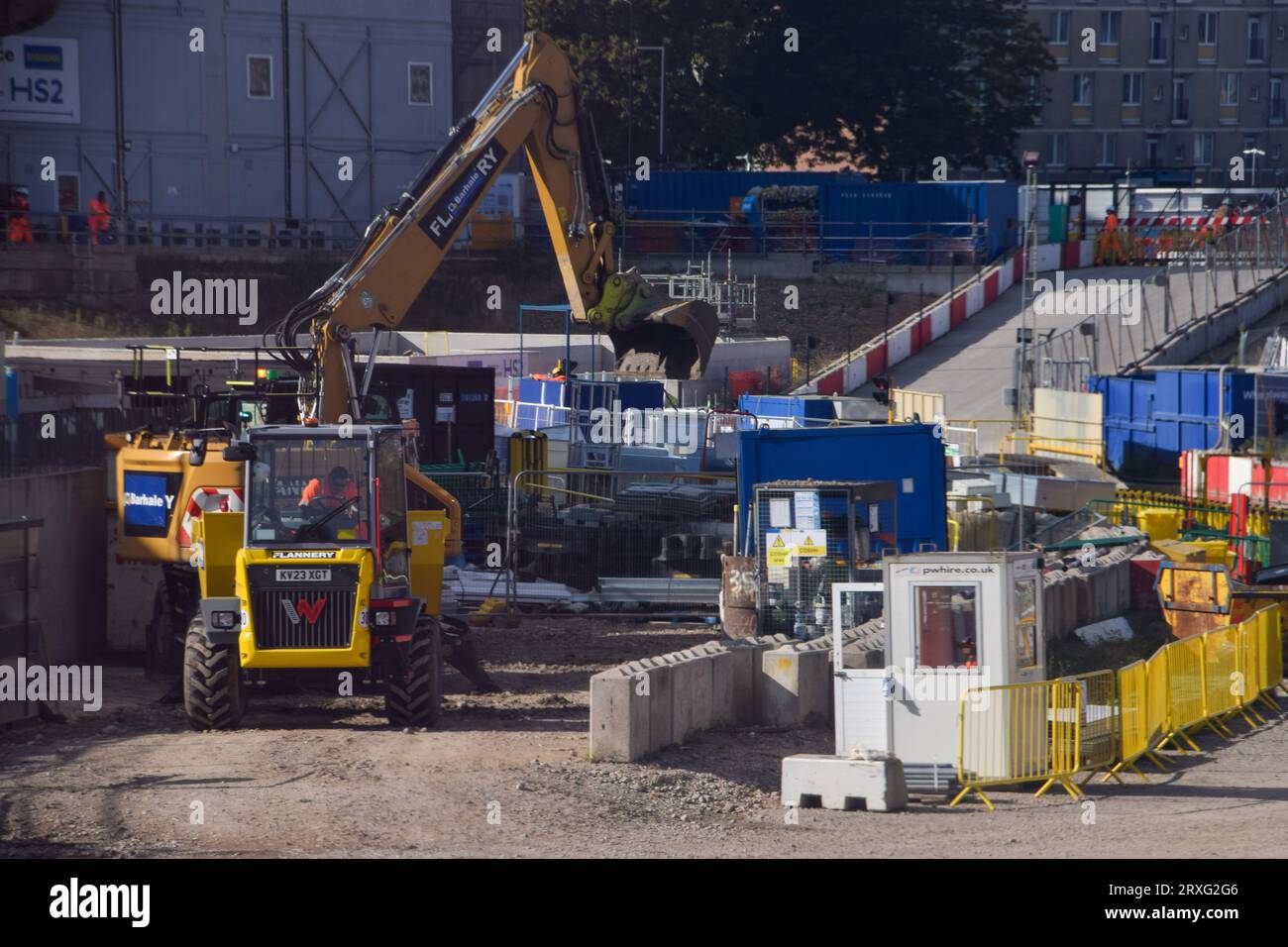 London, England, UK. 25th Sep, 2023. A view of the HS2 construction ...