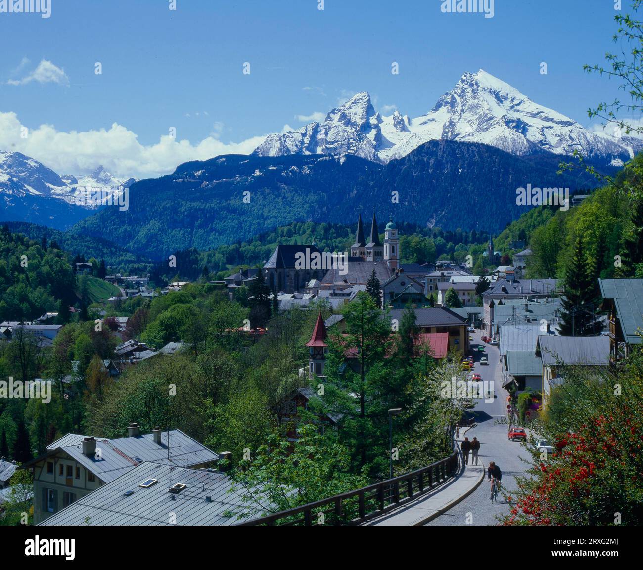 Berchtesgaden and Watzmann in spring Bavaria, Upper Bavaria, Germany ...