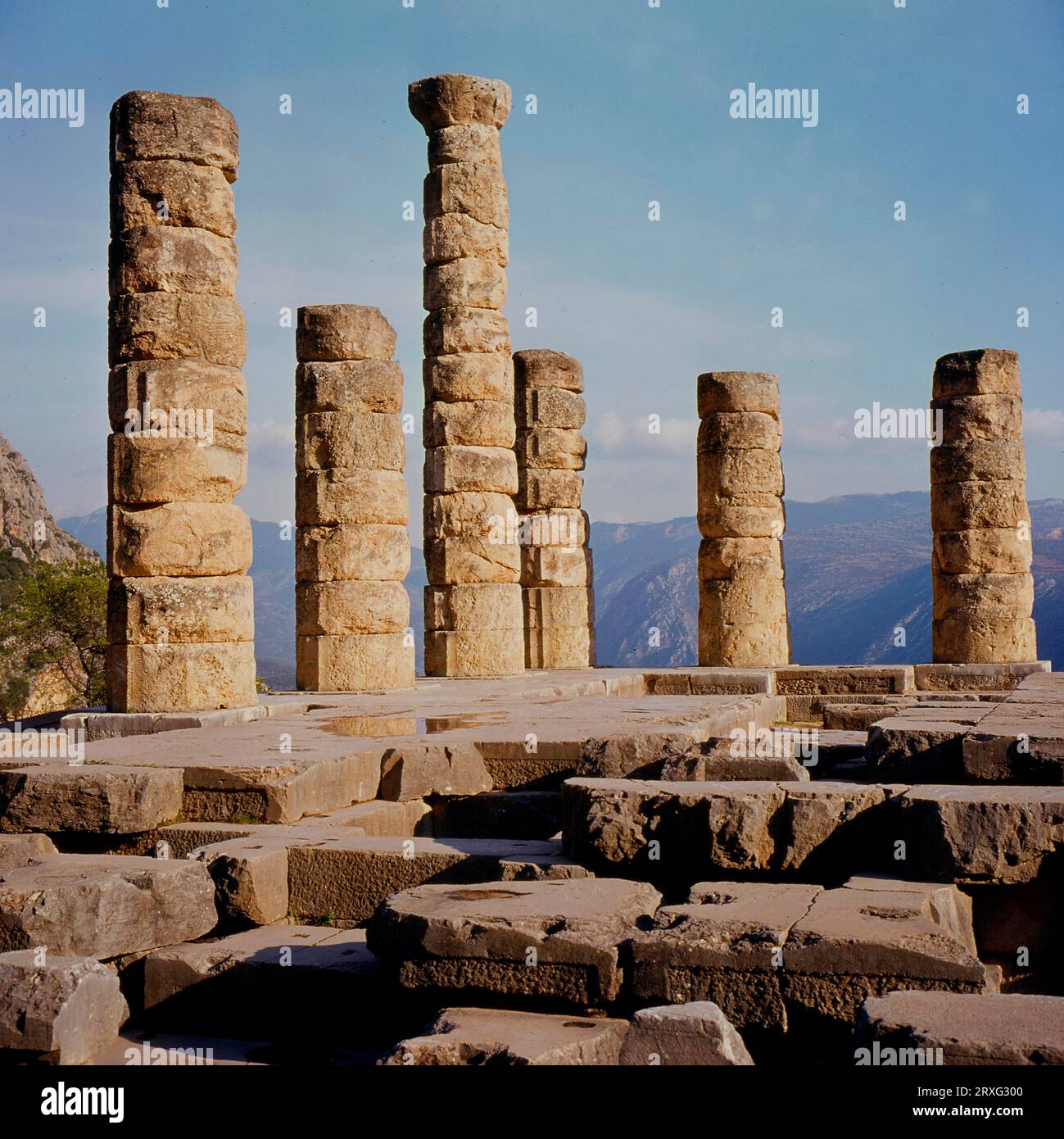 The Temple of Apollo, Temple of Apollo in Delphi. World cultural ...