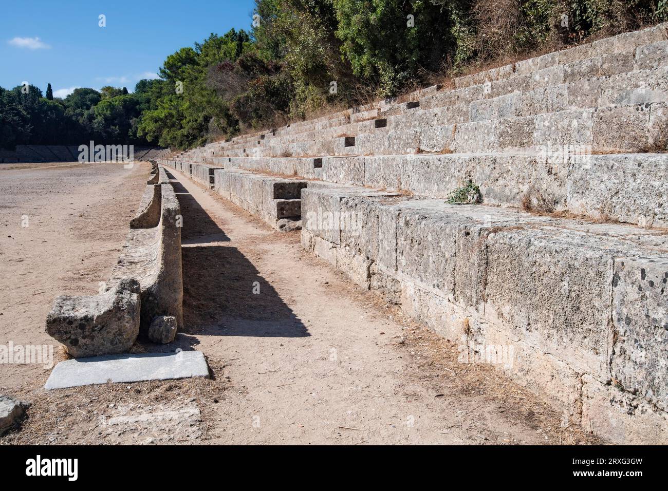 Stadium, Acropolis of Rhodes, Town, Rhodes Island, Dodecanese, Greece ...