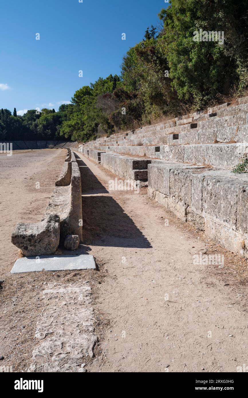 Stadium, Acropolis of Rhodes, Town, Rhodes Island, Dodecanese, Greece ...