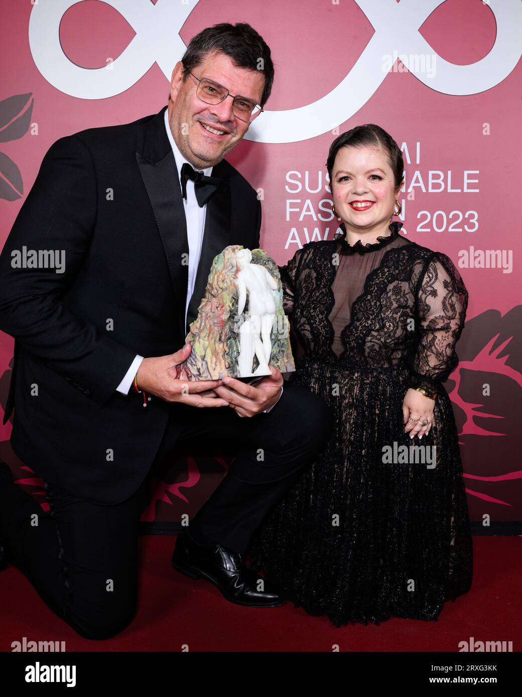 Italy. 24th Sep, 2023. Jean-Francois Palus, Sinead Burke Milan Fashion ...