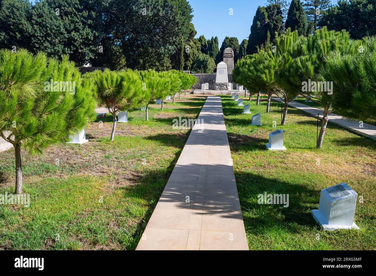 Holocaust Area, Monument, Jewish Cemetery, Rhodes, Greece Stock Photo ...