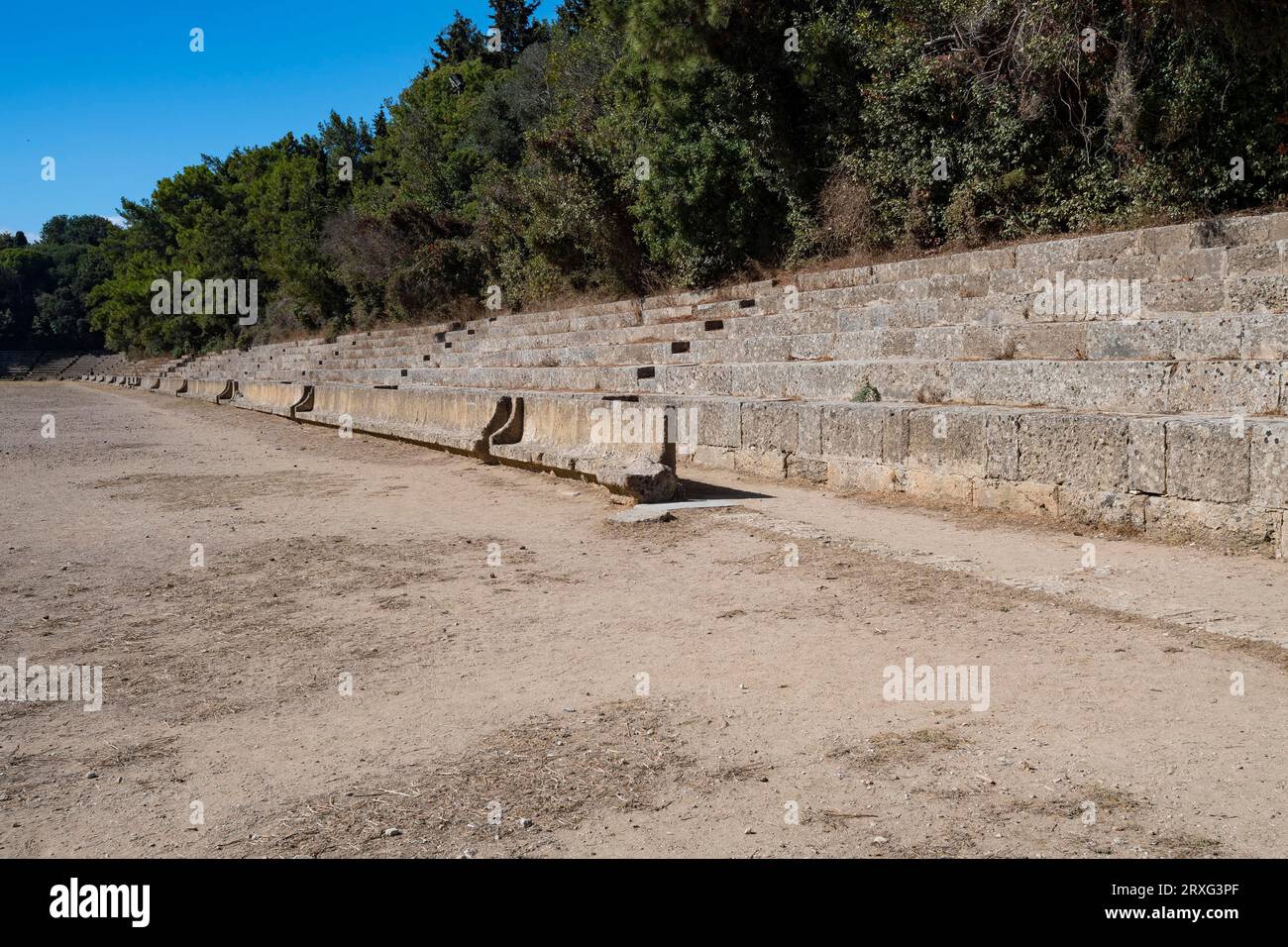 Stadium, Acropolis of Rhodes, Town, Rhodes Island, Dodecanese, Greece ...