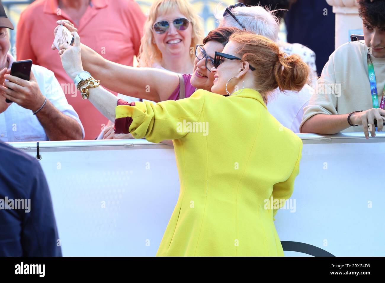 Jessica Chastain on her arrival at the hotel on September 25, 2023, in ...