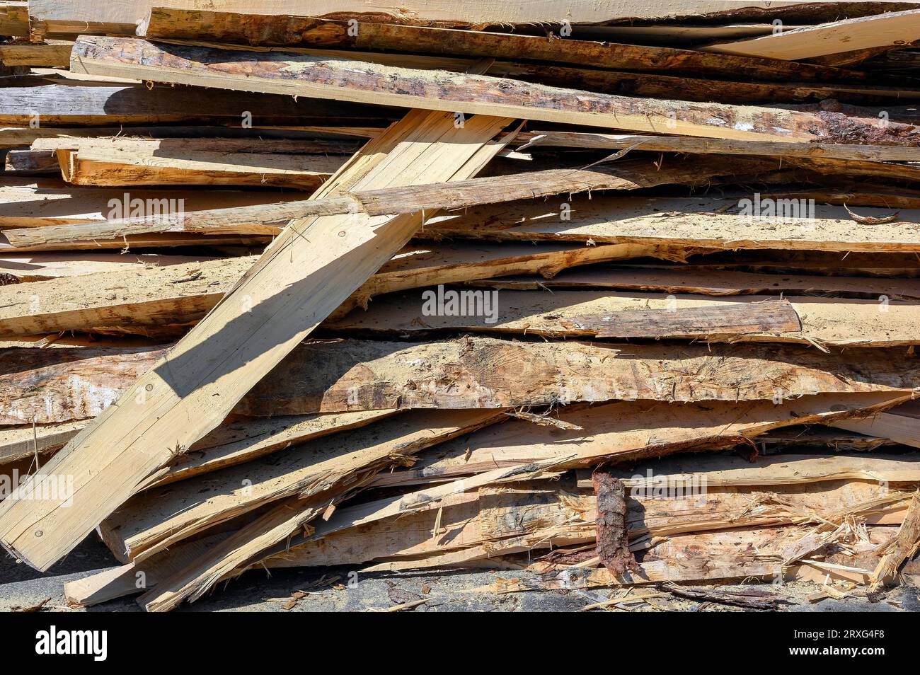 Slab boards in a sawmill, Allgaeu, Bavaria, Germany Stock Photo - Alamy