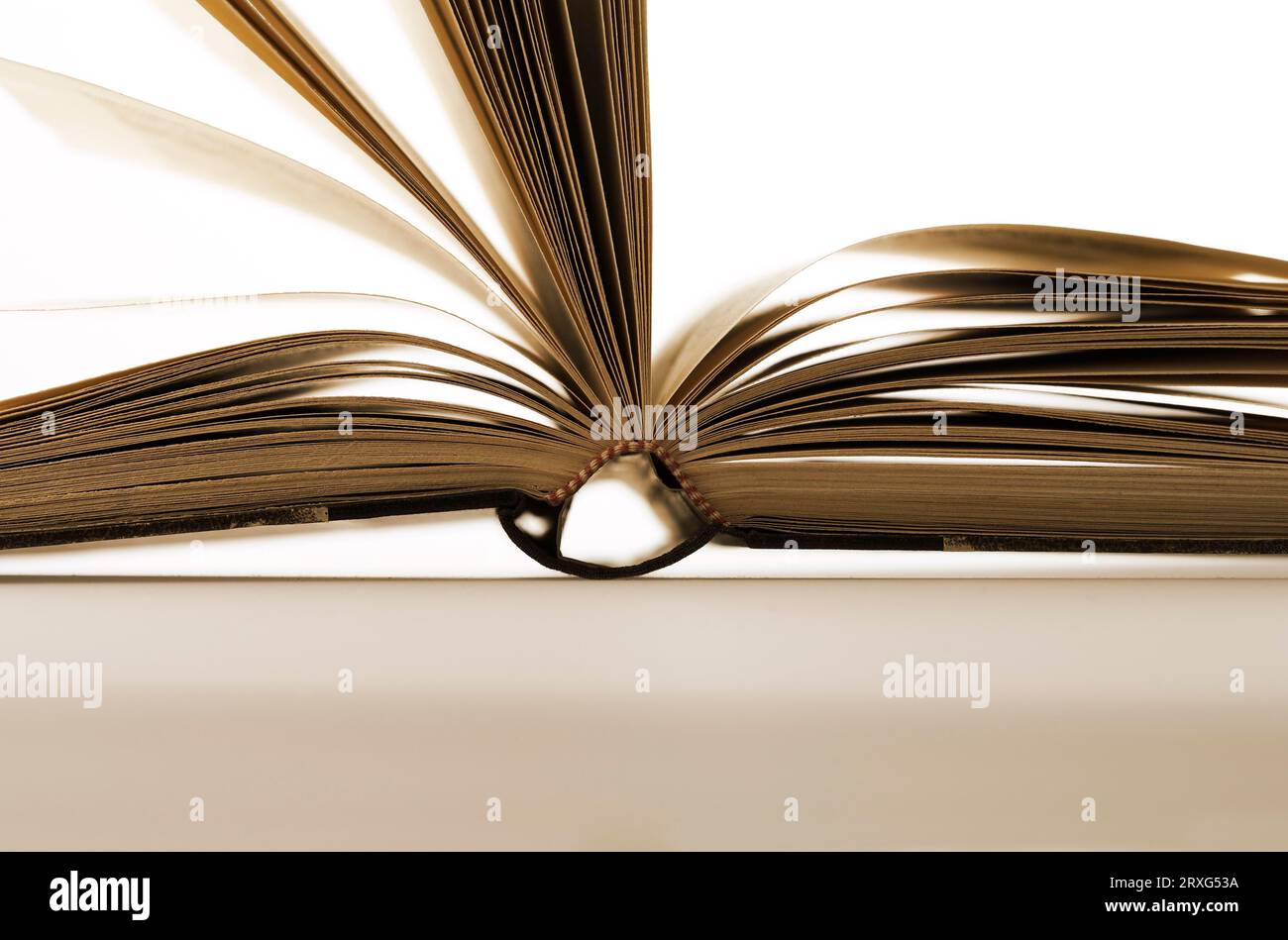 Open Book, sepia toned Stock Photo - Alamy