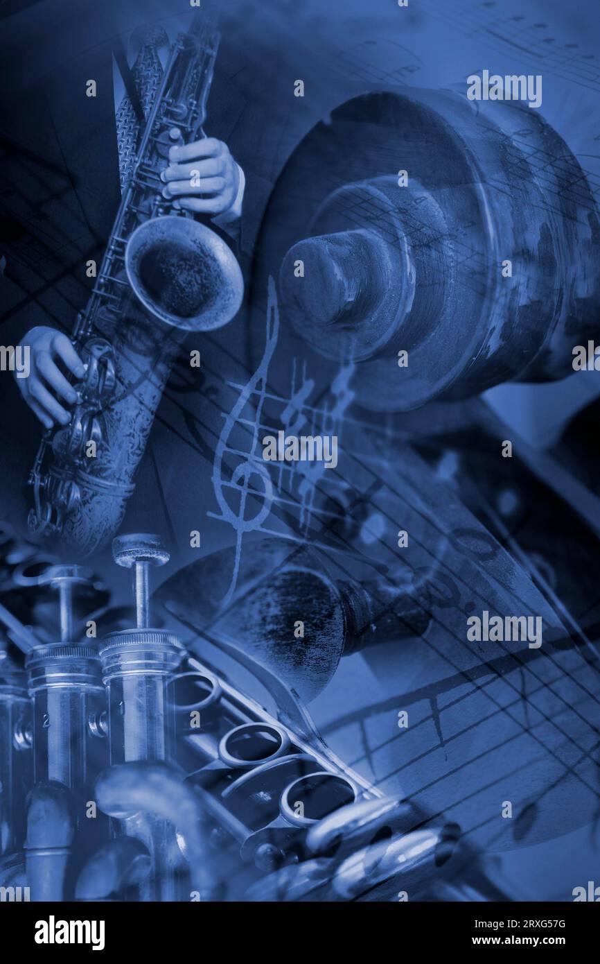 Brass instruments musical notes hi-res stock photography and images - Alamy