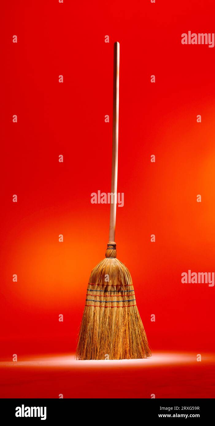 Lady with broom hi-res stock photography and images - Alamy