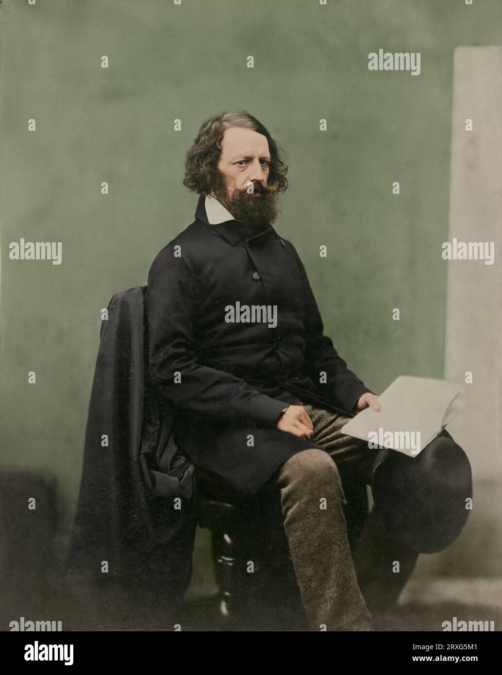 Alfred, Lord Tennyson; 1857. By John Jabez Edwin Mayall. Albumen silver ...
