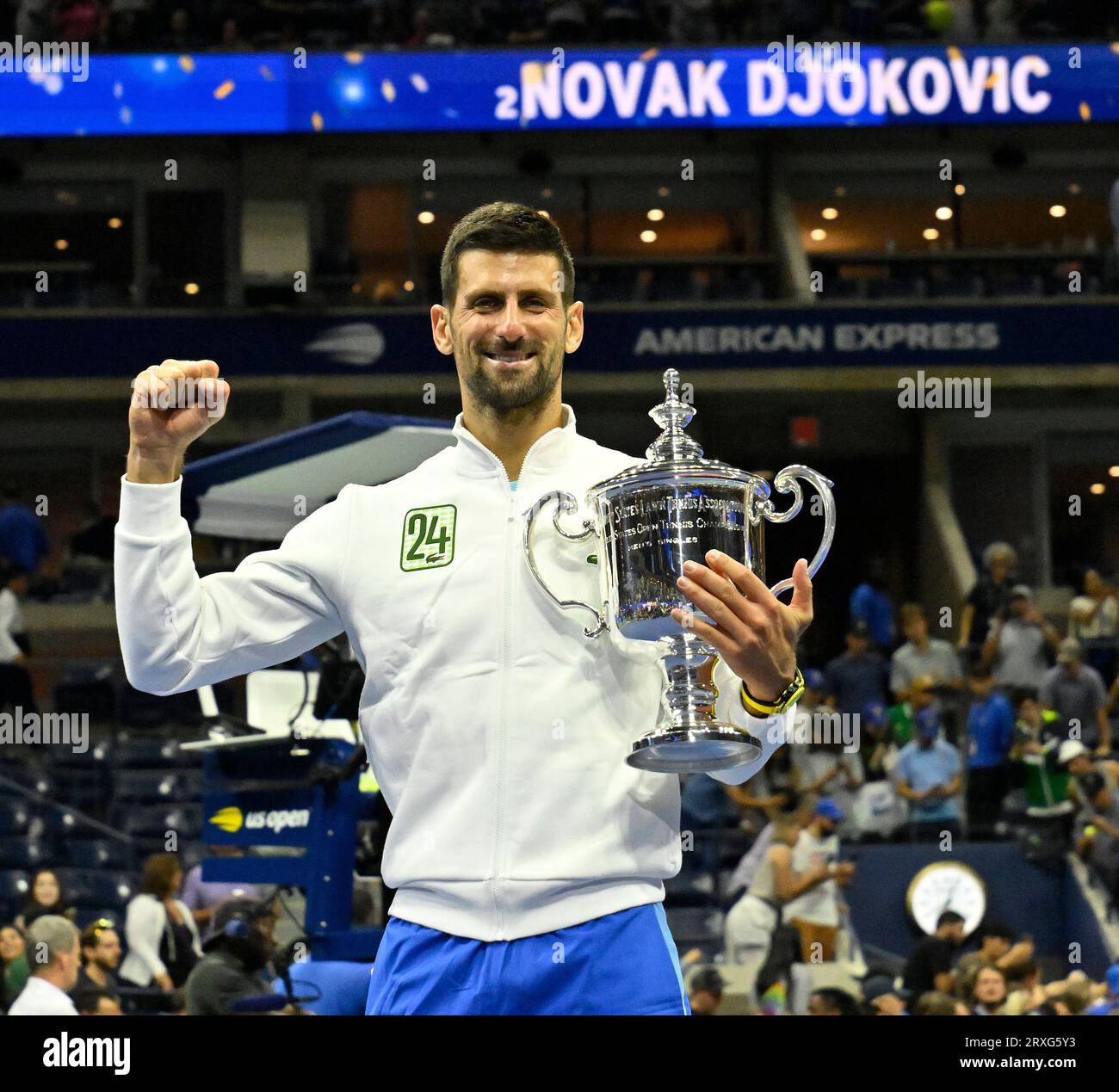 Novak djokovic us open title 2023 hi-res stock photography and images - Alamy