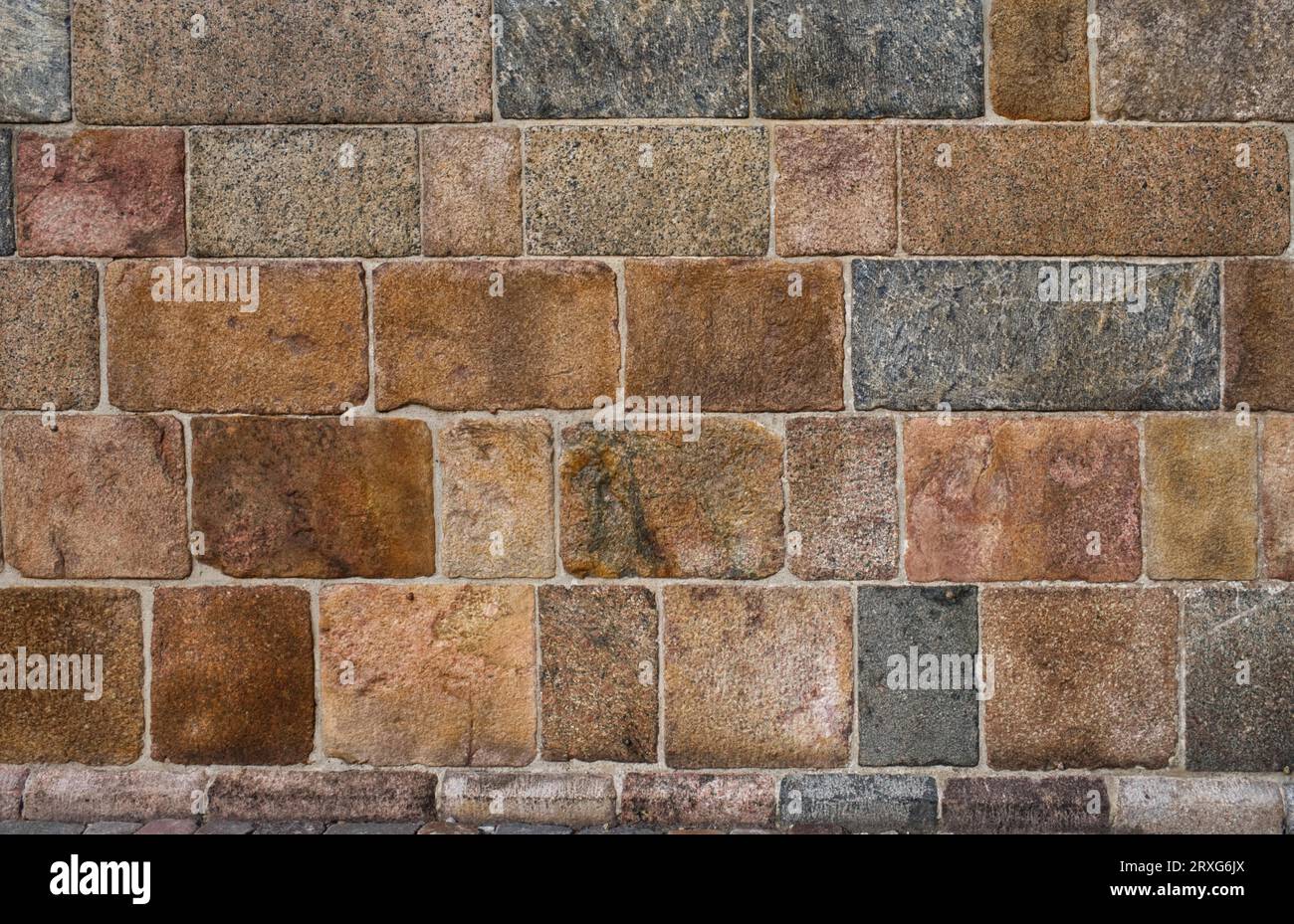 Natural stone wall at a church Stock Photo - Alamy