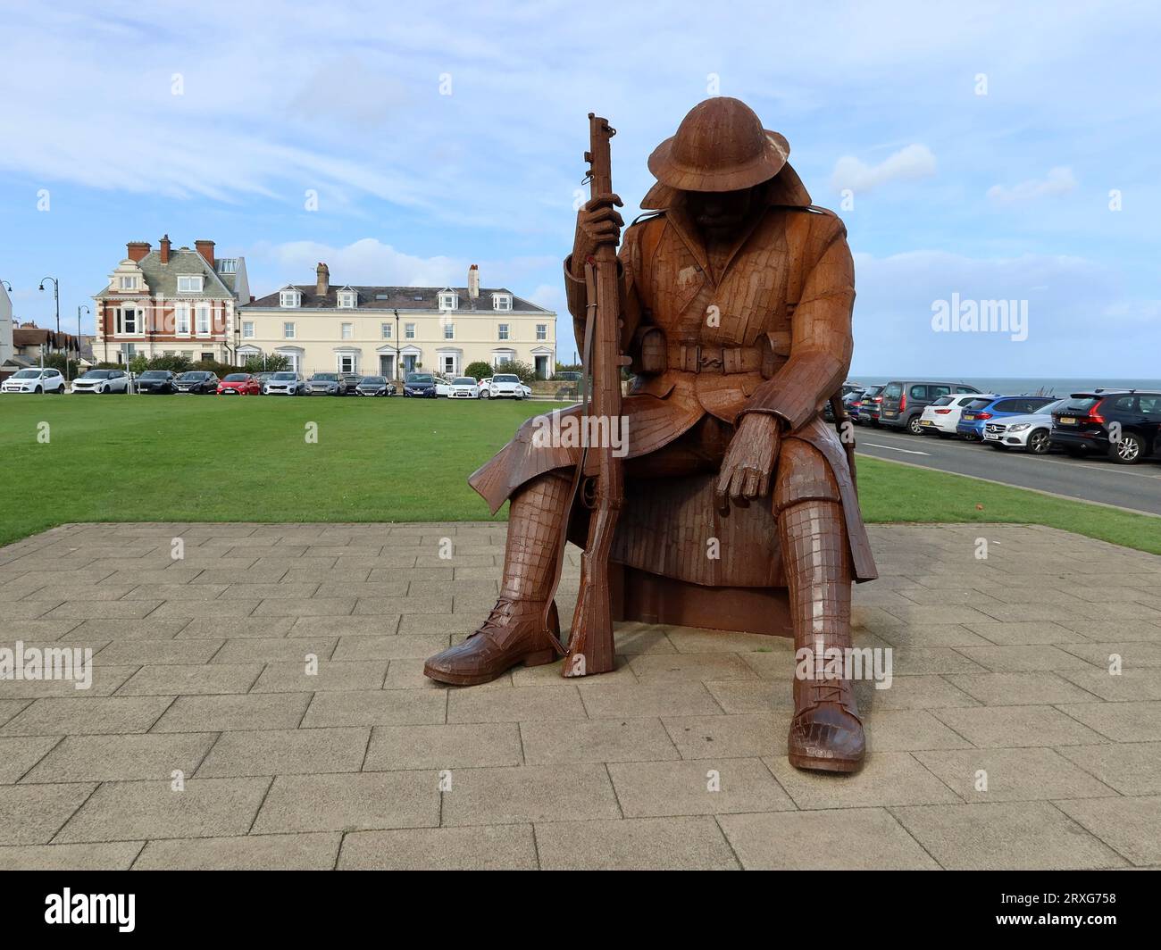 Seaham, County Durham, UK - 25 September 2023 : Nine feet high Tommy ...