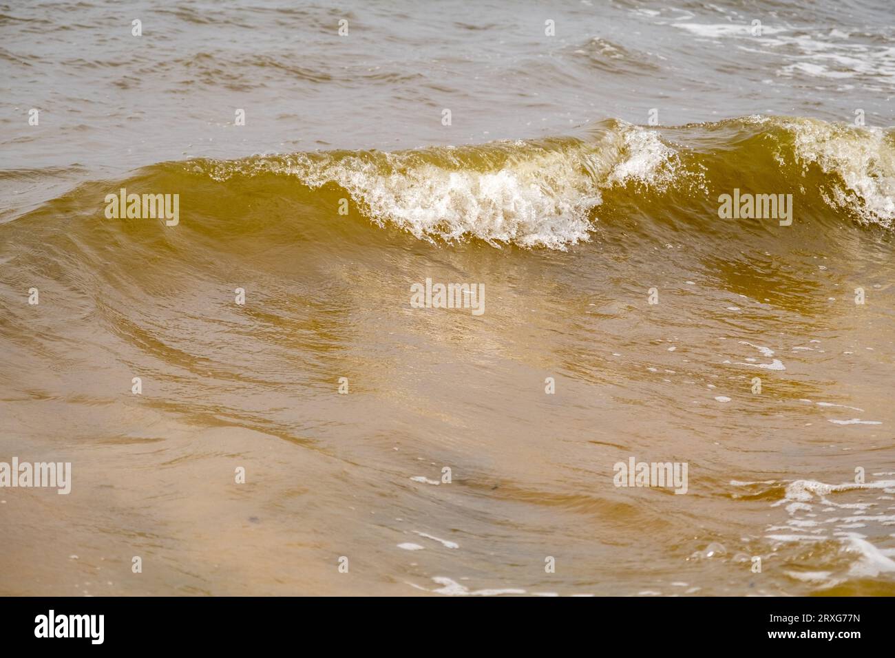 Atmospheric landscapes Dramatic Baltic Sea, waves and water splashes ...