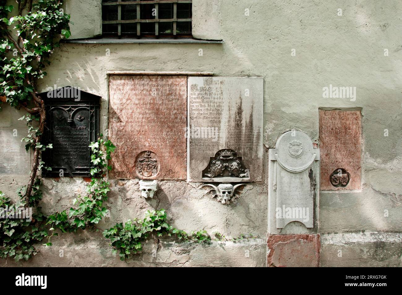 Memory plates at church St. Georg und Katharina, Traunstein, Memorial ...