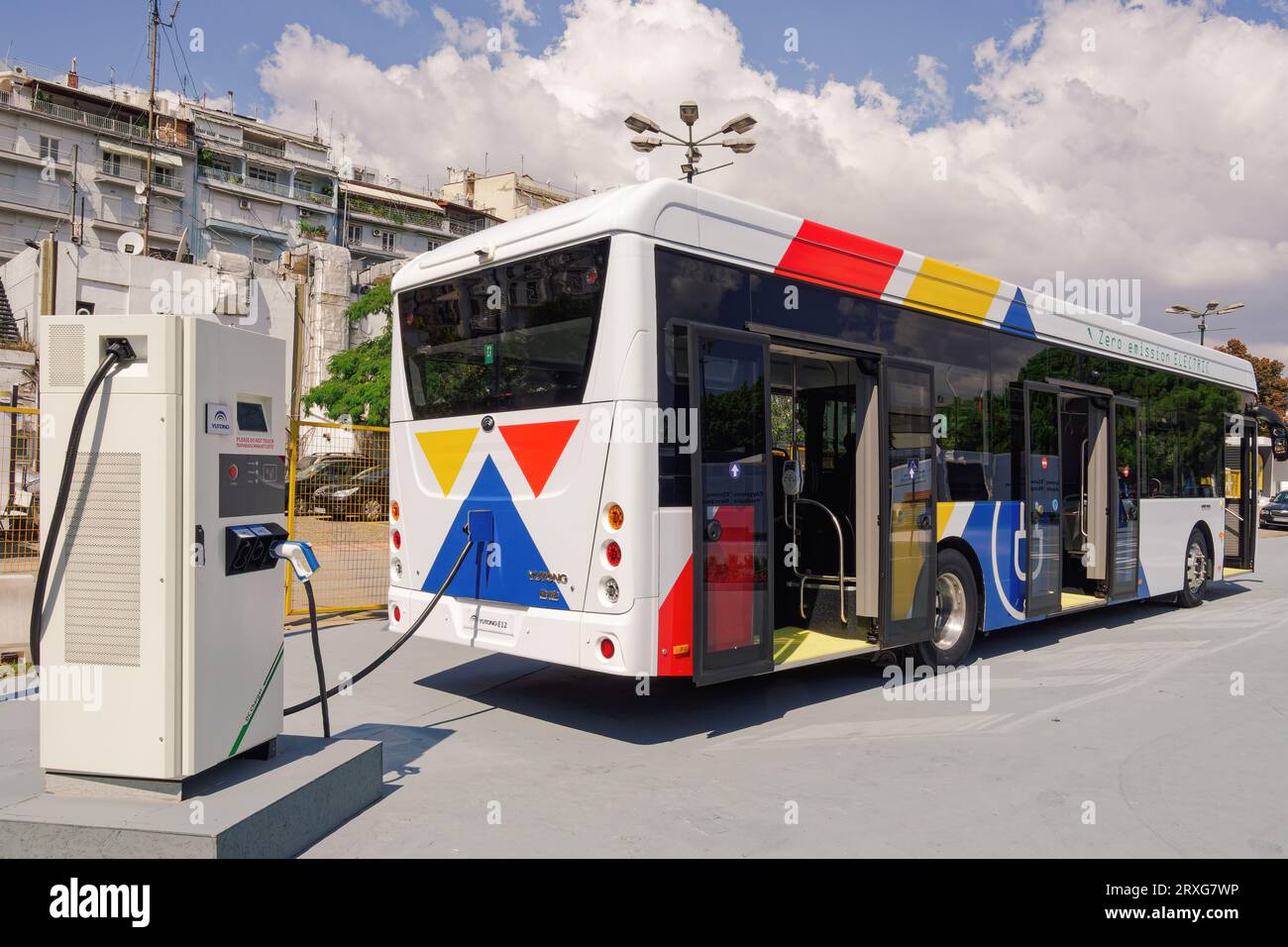 Thessaloniki, Greece - September 9 2023: Thessaloniki public transport ...