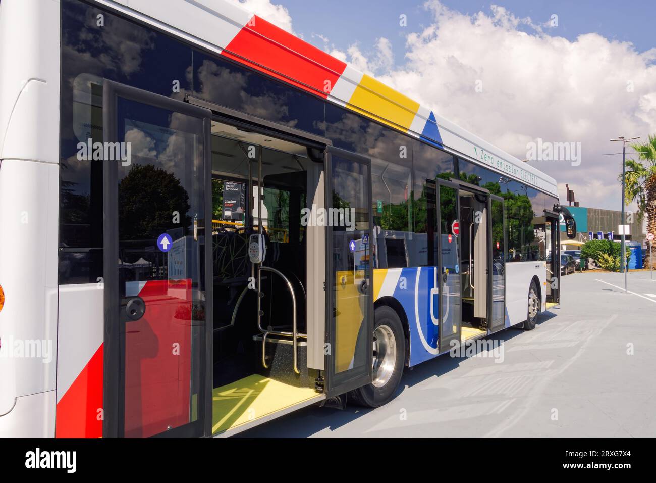 Thessaloniki, Greece - September 9 2023: Thessaloniki public transport ...