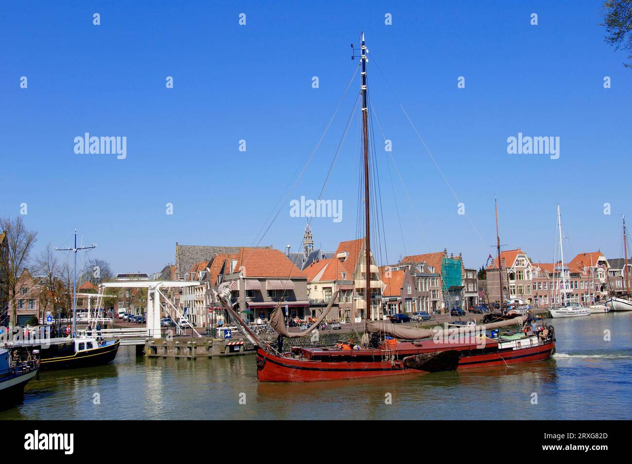 Ships in harbour, Hoorn, Netherlands, ships in harbour, Netherlands ...