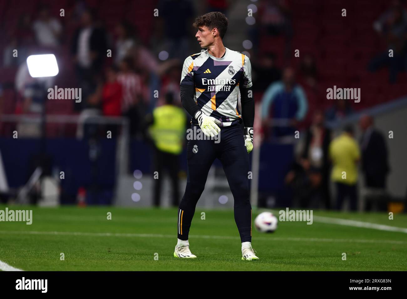 Kepa Arrizabalaga of Real Madrid Cf during warm up before the La Liga ...
