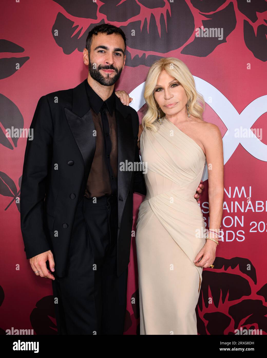 Italy. 24th Sep, 2023. Marco Mengoni, Donatella Versace Milan Fashion ...