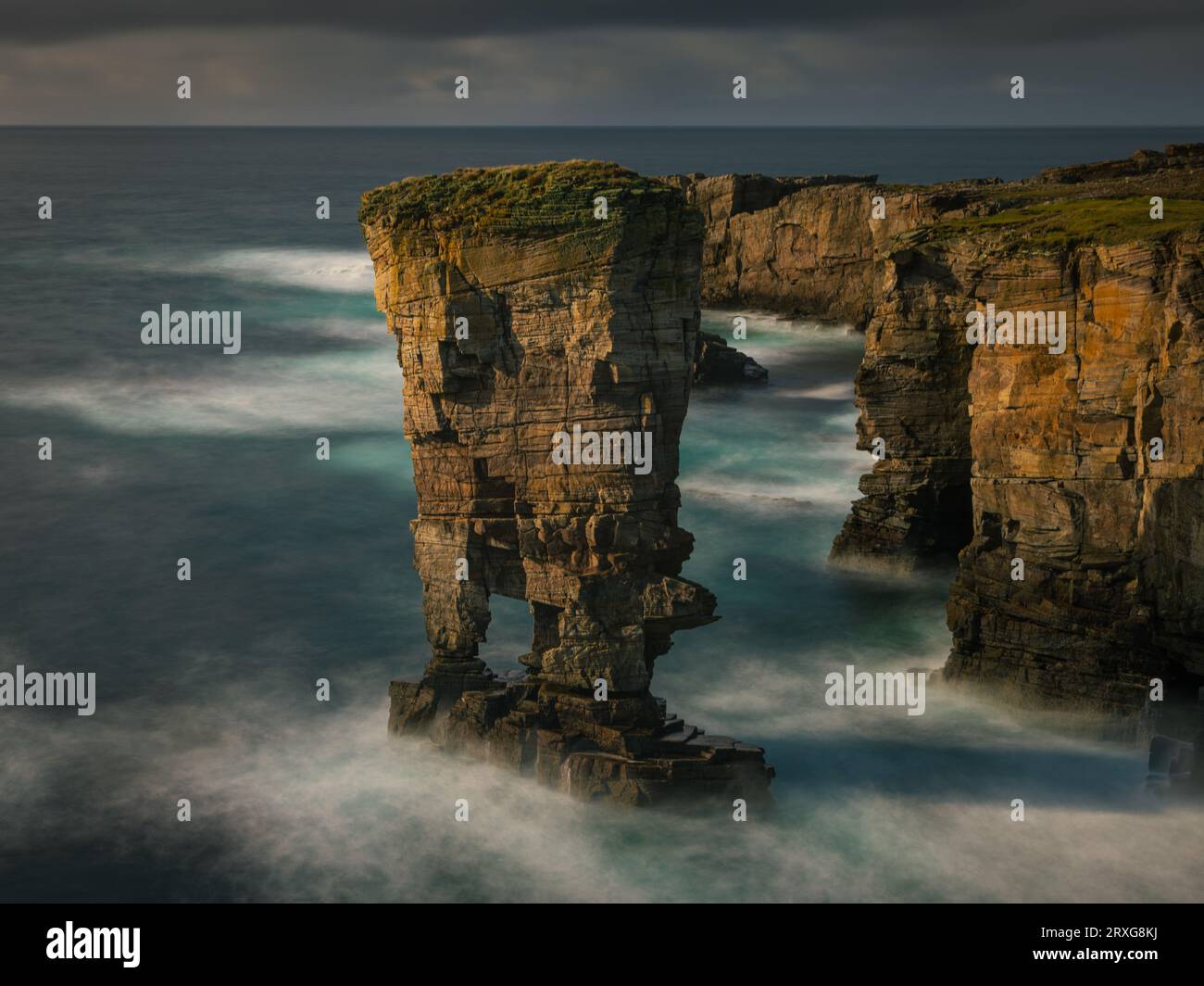 Yesnaby Castle Sea Stack in the Orkney Islands Stock Photo - Alamy