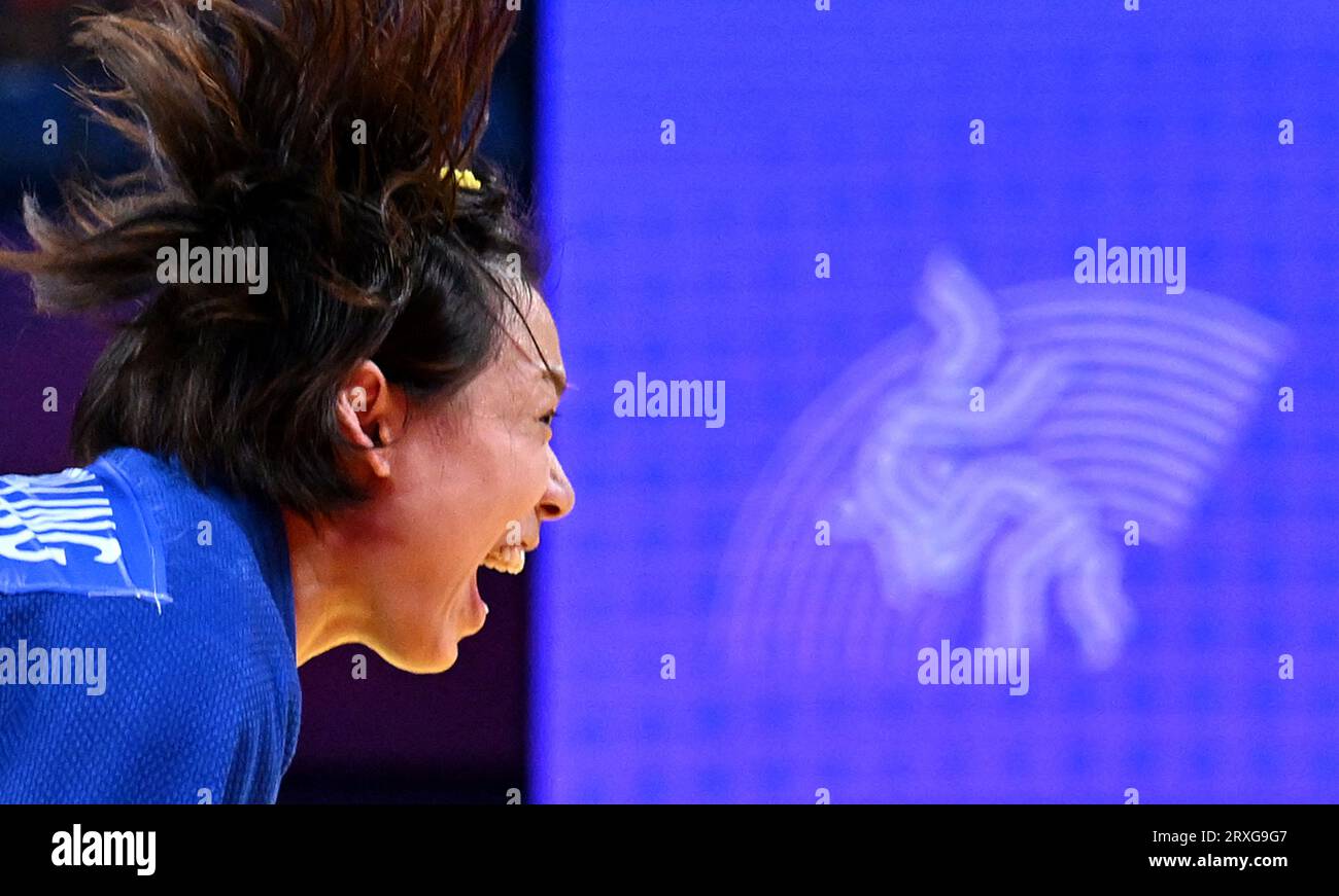 Hangzhou, China's Zhejiang Province. 25th Sep, 2023. Lien Chen-Ling of ...