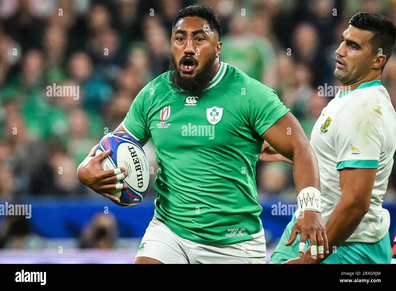 Bundee AKI of Ireland during the World Cup 2023, Pool B rugby union ...