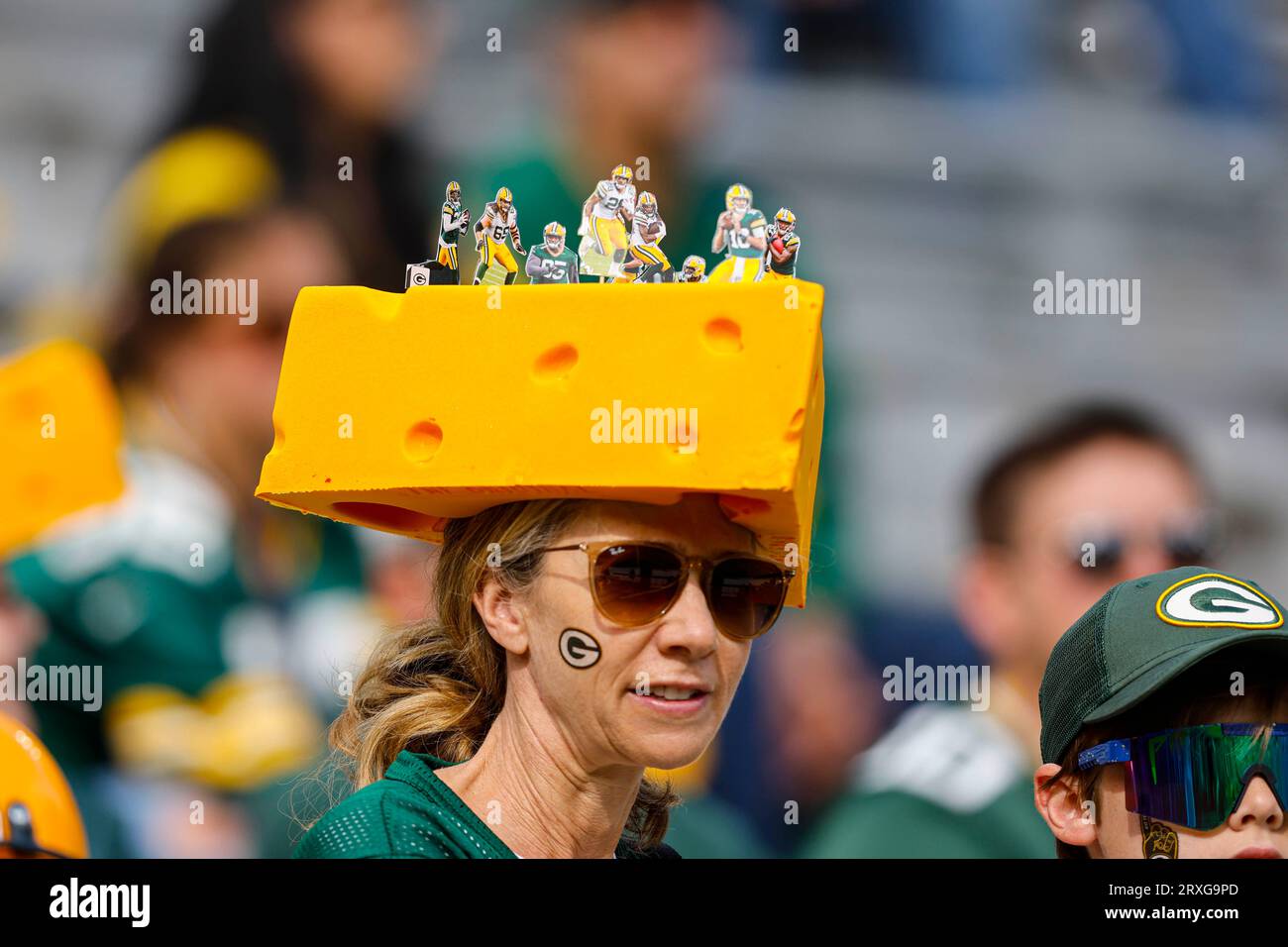 A Green Bay Packers fan at Lambeau Field before a game against the New ...