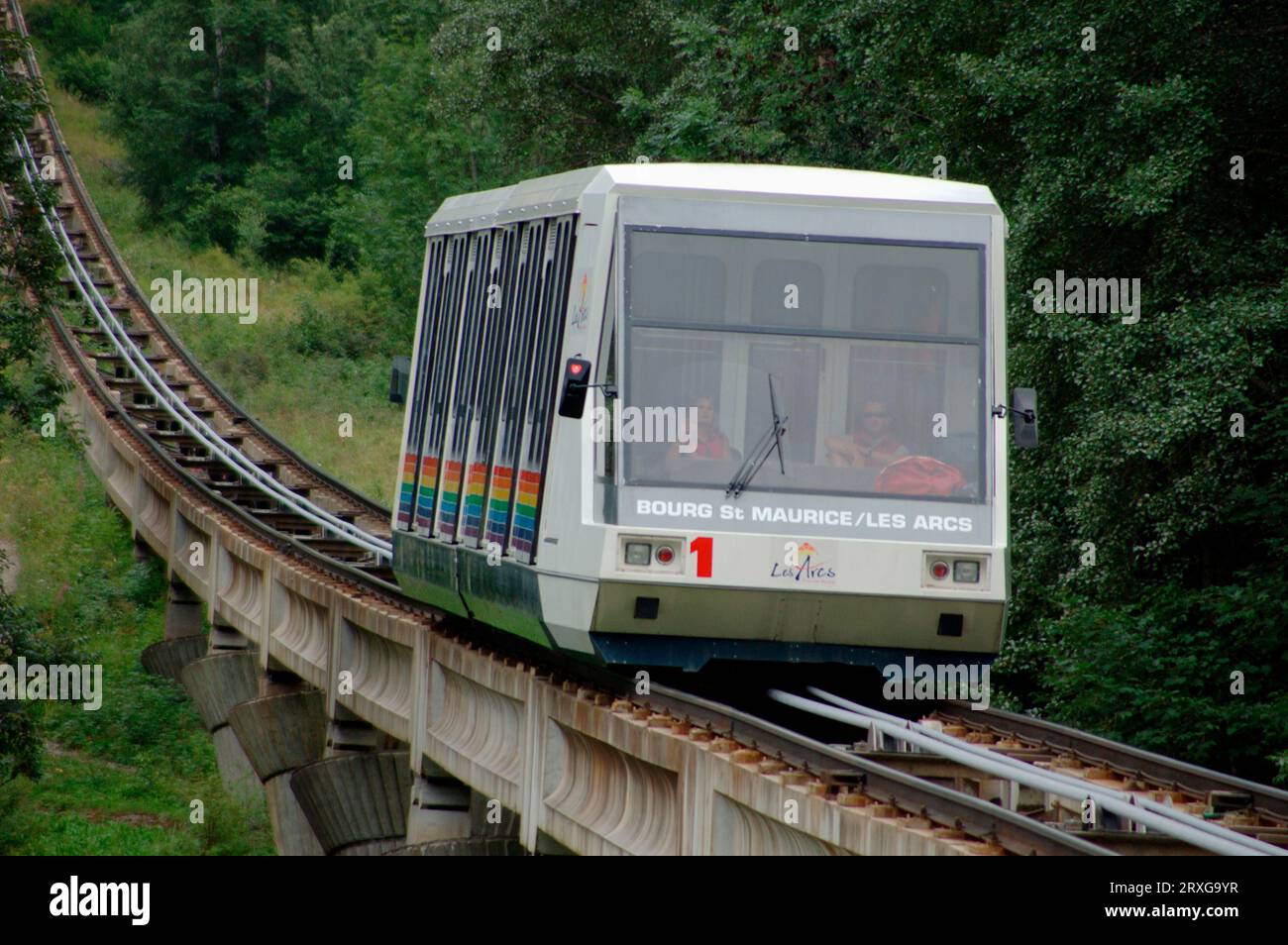 Les arcs france funicular hi-res stock photography and images - Alamy