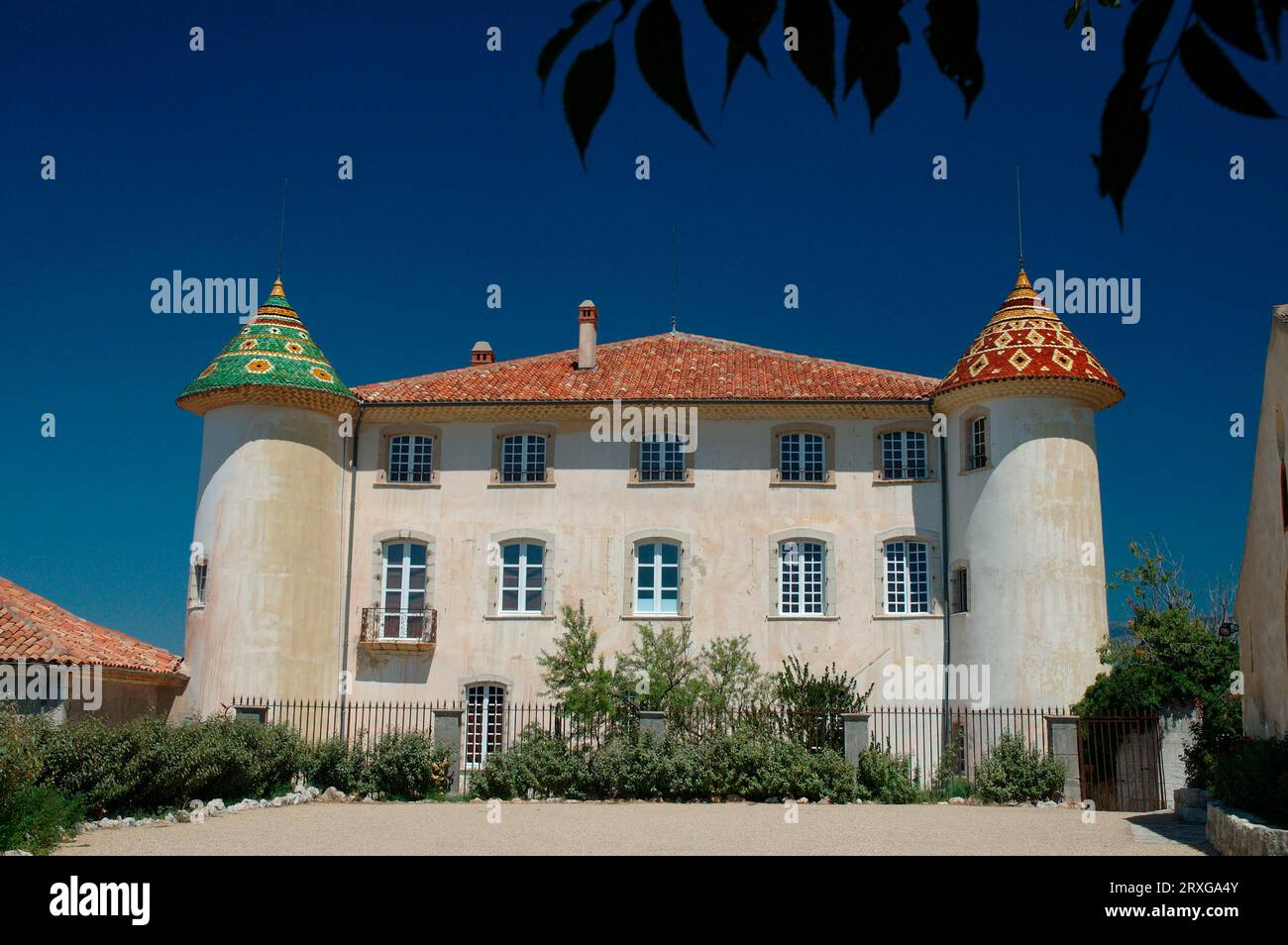 Castle, Aiguines, Provence, South of France Stock Photo - Alamy