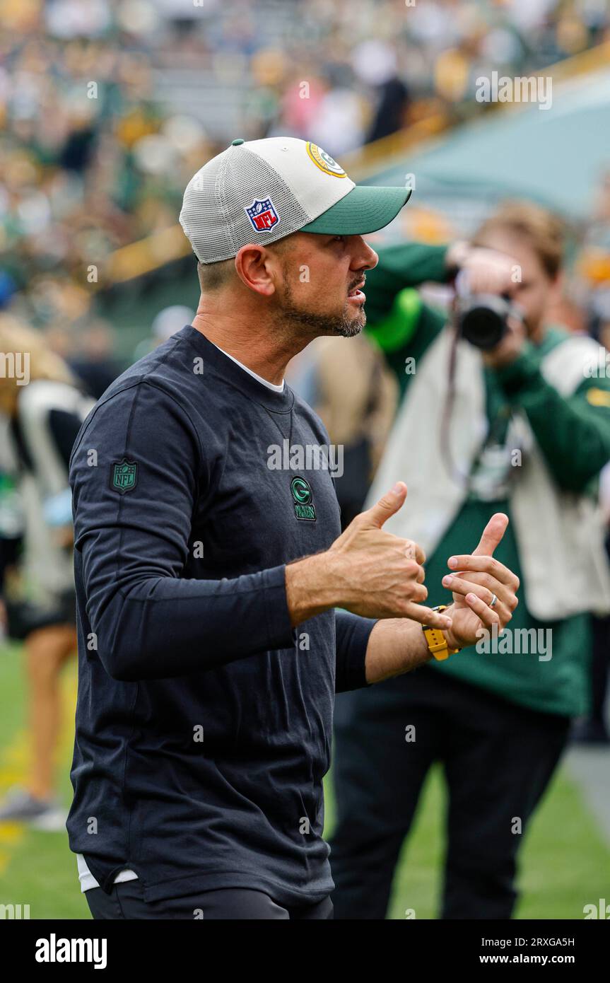 Green Bay Packers Head coach Matt LaFleur before a game against the New ...