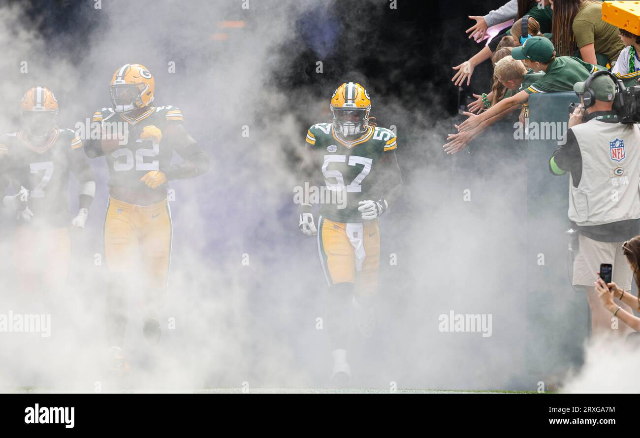 Green Bay Packers linebacker Rashan Gary (52) and Green Bay Packers ...