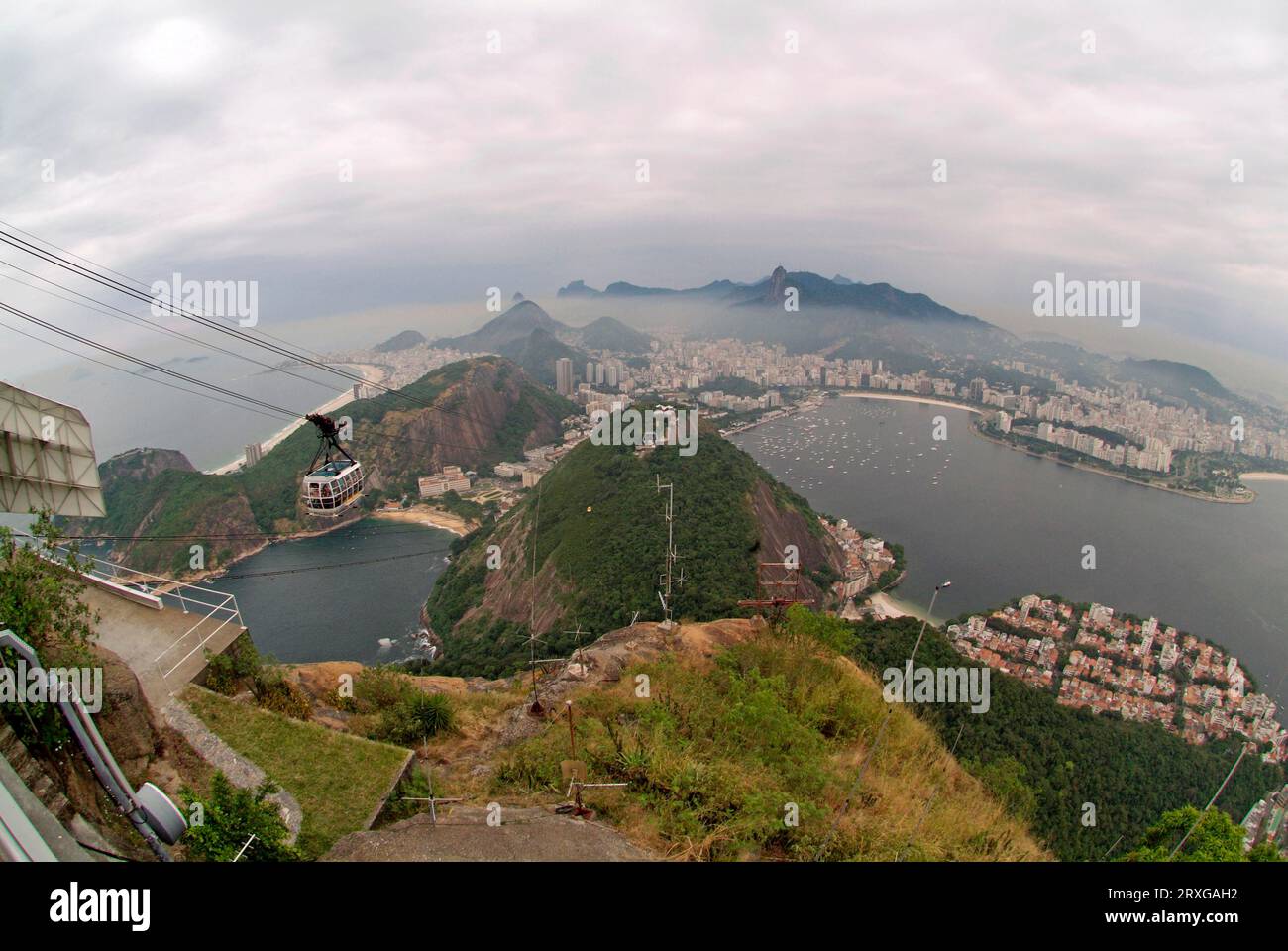 View from Sugar Loaf on Rio de Janairo, Pao Azucar, Brazil, View from ...